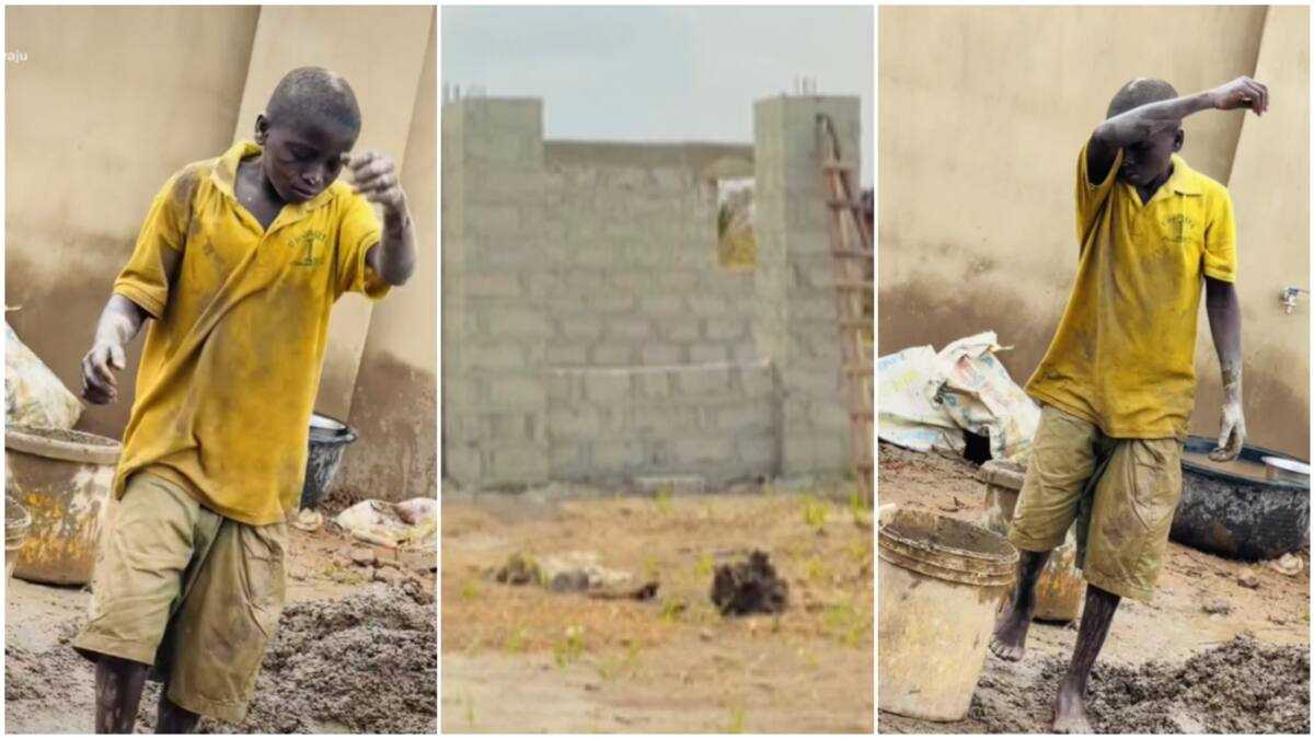 Nigerian Boy Working as Bricklayer Cries Uncontrollably, His Video ...