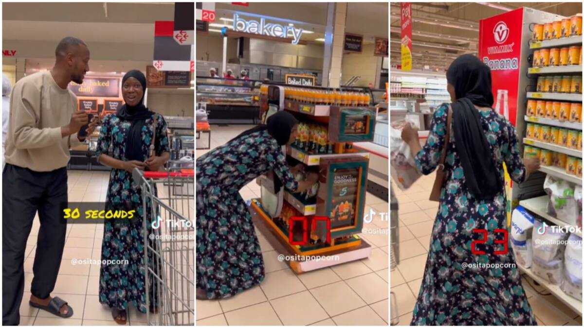 “You Fall My Hand”: Man Tells Lady to Shop for Free in Supermarket ...