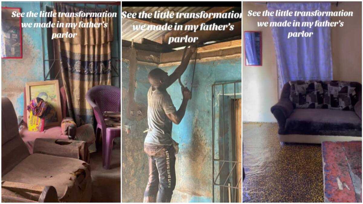 "Budget-Friendly": Lady Transforms Dad's Old Parlour, Changes Ceilings ...
