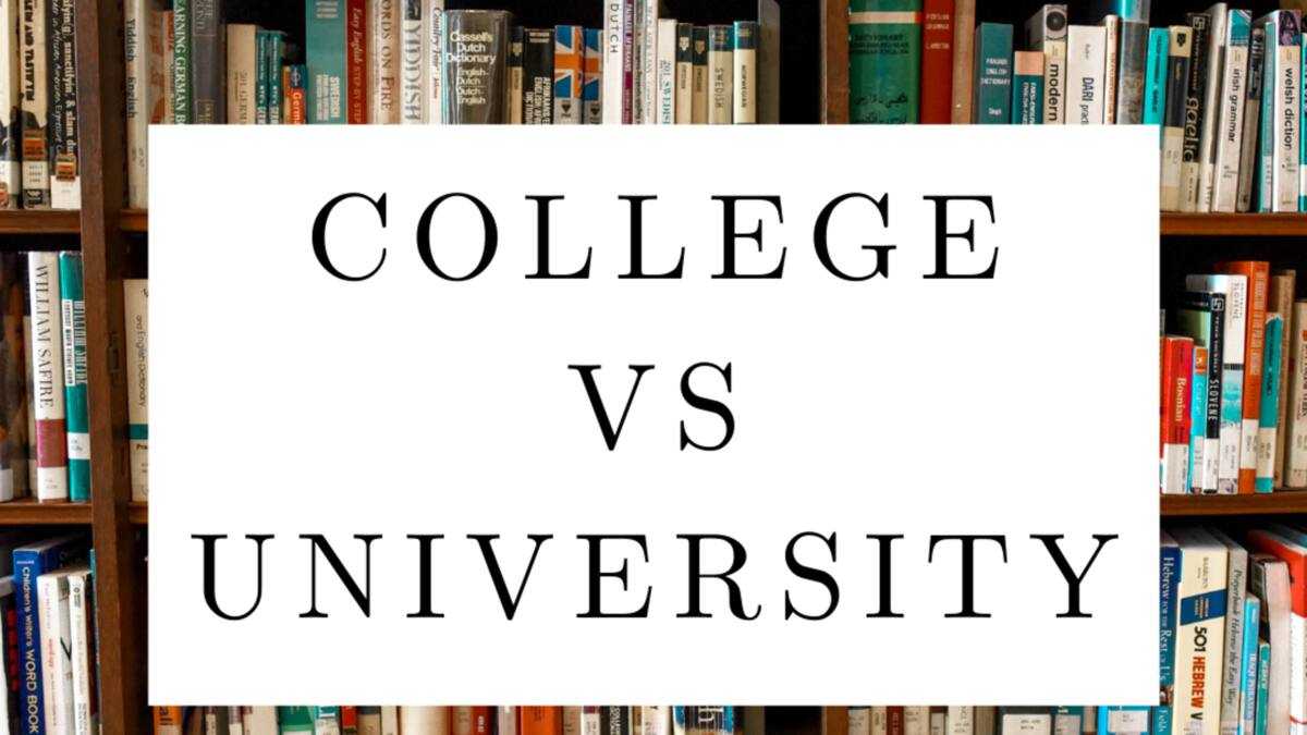 College vs university: what is the difference and which one to use ...