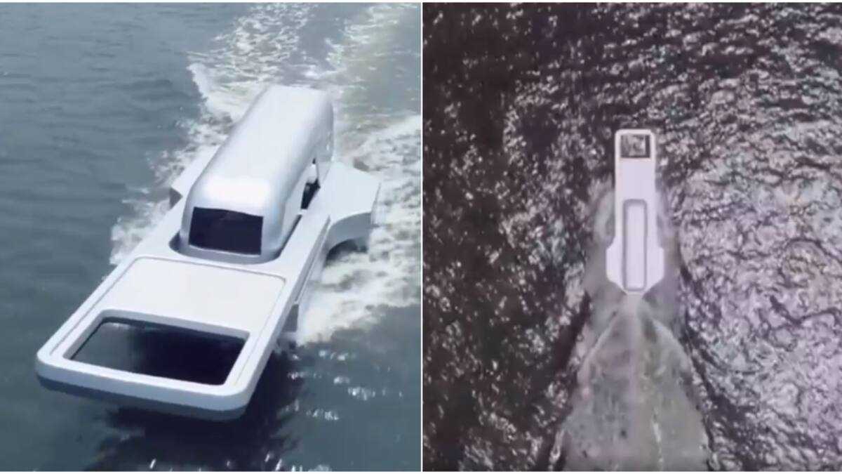 Designer creates giant zip boat to make it look like he's opening the ...