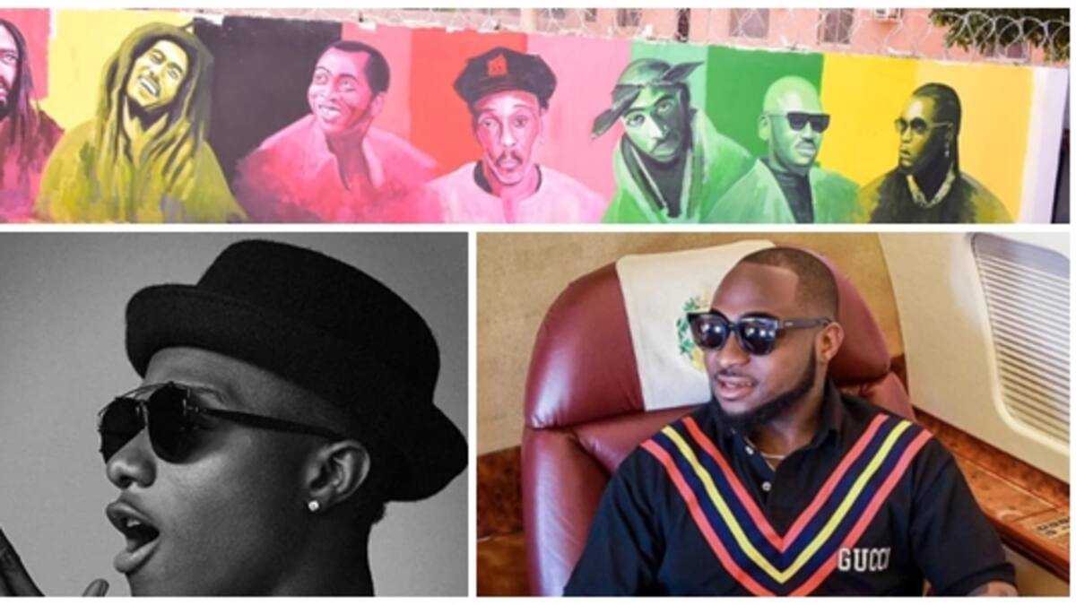 Music Wall of Greats: Wizkid, Davido Missing as Nigerian Artist Unveils ...