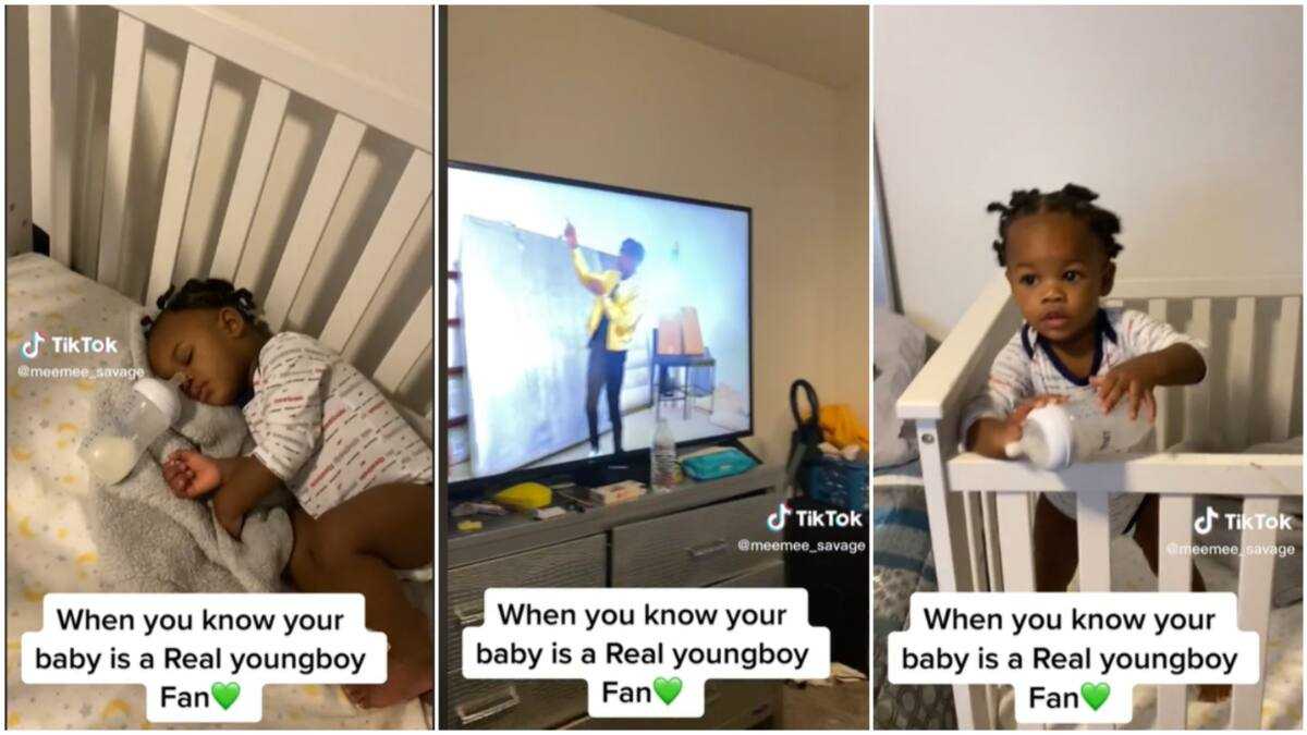 Baby With Feeding Bottle Quickly Jumps Up From Sleep, Dances on Bed to ...