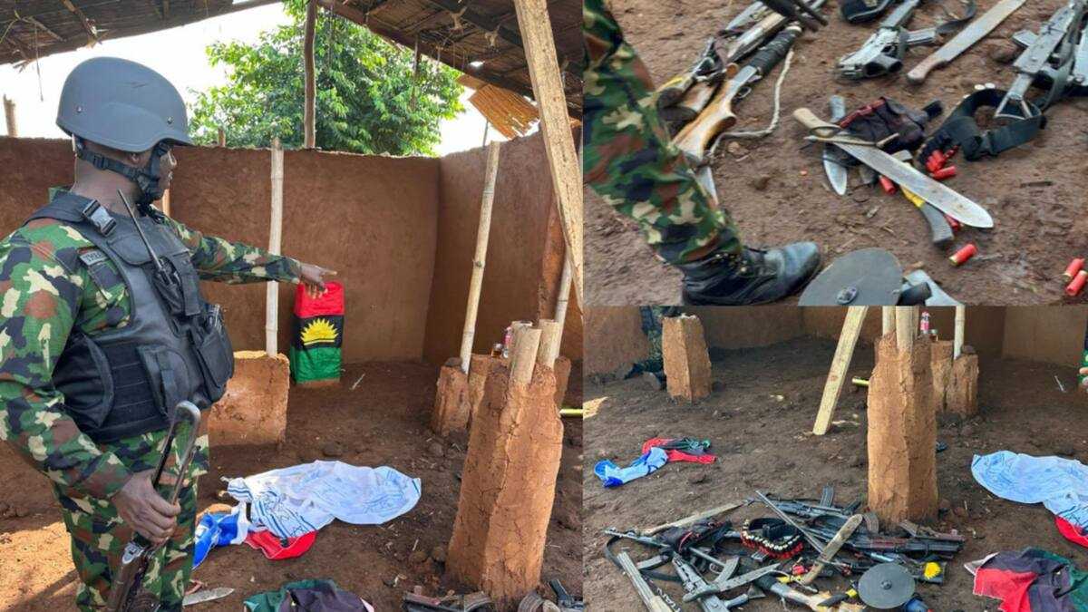 Sit-at-Home: Photos Emerge As Military Bombard IPOB Hideout, Capture ...