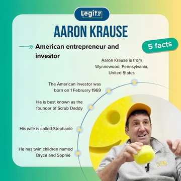 Aaron Krause's net worth: Scrub Daddy's biography and career - Legit.ng