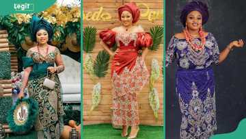 Latest George styles: blouses and gowns for traditional marriage - Legit.ng