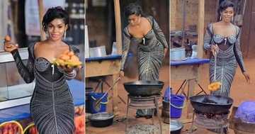 "This Akara Go Cost O": Slay Queen Wears Hot Gown to Sell Bean Cake By ...