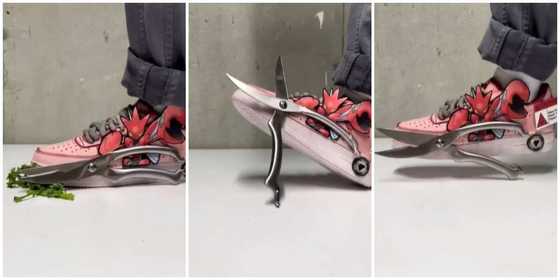 Video of Stylish Sneakers with Scissor Feature Sparks Reactions Online ...