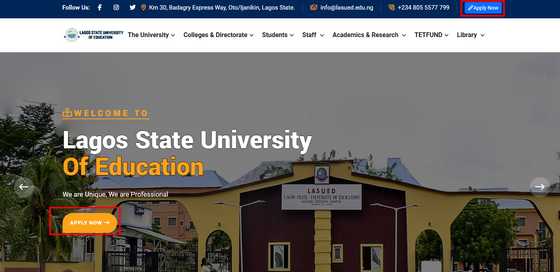 LASUED courses, cut-off mark, admission requirements and procedure ...