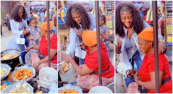 Lady Who Graduated from Uni Meets Mum Who Fries Akara At Shop, She ...