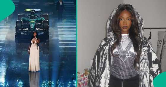 Video As Tems Unveils Aston Martin’s New Race Car With Live Performance ...