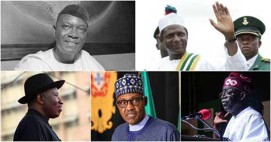From Balewa to Tinubu: Full List of Nigerian Past Presidents and Heads ...