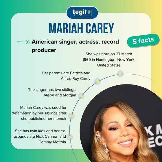 Who are Mariah Carey's siblings? Meet Alison and Morgan Carey - Legit.ng