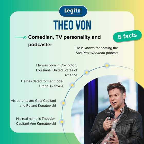 Who is Theo Von's wife? Explore the comedian's dating history - Legit.ng
