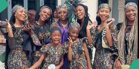 "8 Girls, 1 Mother": Nigerian Woman And Her Beautiful Female Children ...
