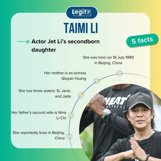 Who is Taimi Li? Meet Jet Li's daughter and her three siblings - Legit.ng