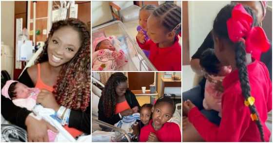 Actress Ivie Okujaye Shares Video of Emotional Moment Her Daughters Met ...