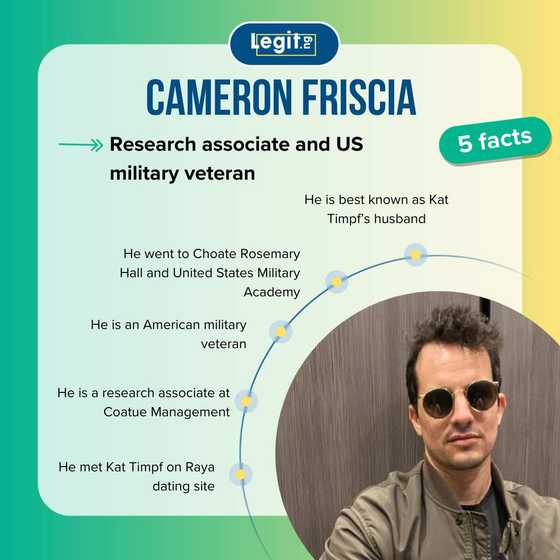 Who is Cameron Friscia? Meet Kat Timpf’s husband, a US veteran - Legit.ng