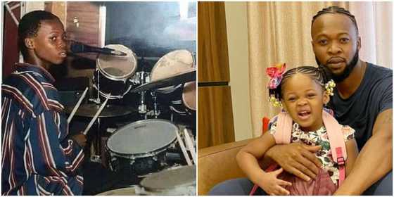 Singer Flavour Shares Photo of His Humble Beginnings As He and Daughter ...