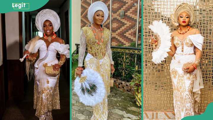 Latest George styles: blouses and gowns for traditional marriage - Legit.ng