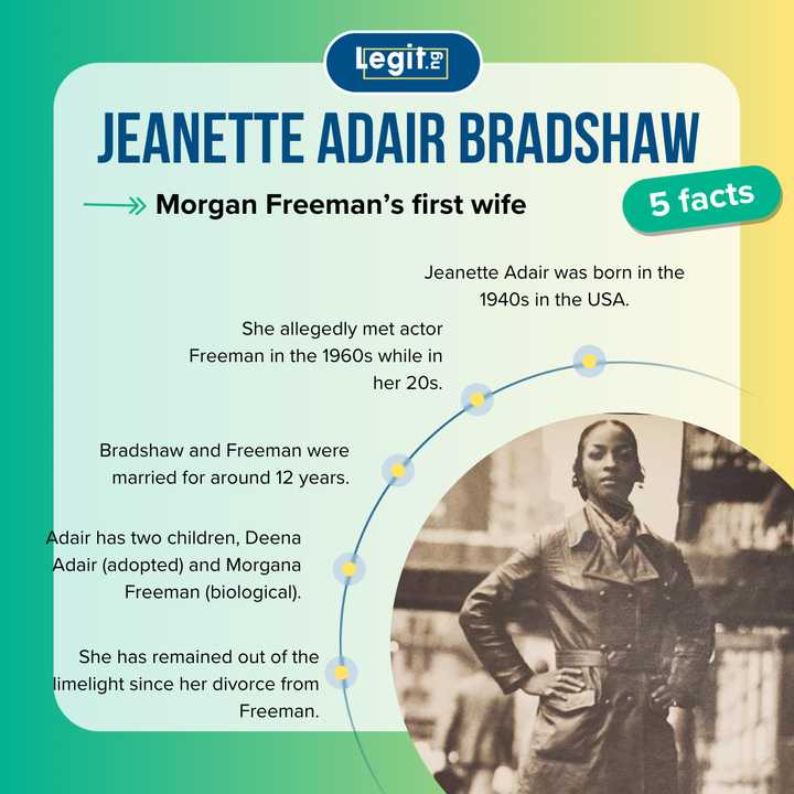 Jeanette Adair Bradshaw's biography: Meet Morgan Freeman's ex-wife ...