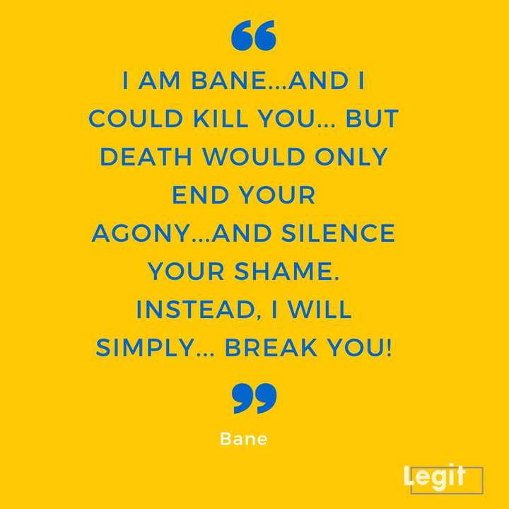 15 Bane quotes from The Dark Knight Rises that are still awesome - Legit.ng