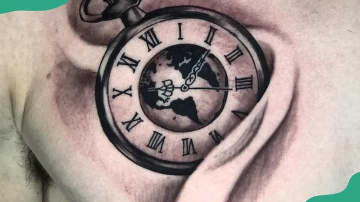 30 uniquely timeless clock tattoo designs and what they mean - Legit.ng