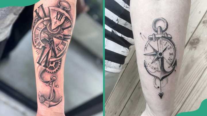 30 uniquely timeless clock tattoo designs and what they mean - Legit.ng