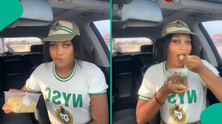 NYSC Lady Eats Fried Rice And Chicken After Collecting N77k New Stipend ...