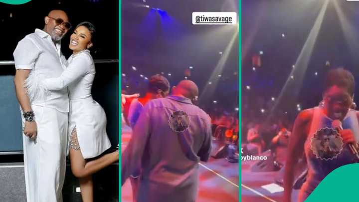 Iyabo Ojo’s Boo Pauloo Blushes as Tiwa Savage Twerks on Him at Show, Clip Trends: “Trouble Looms ...