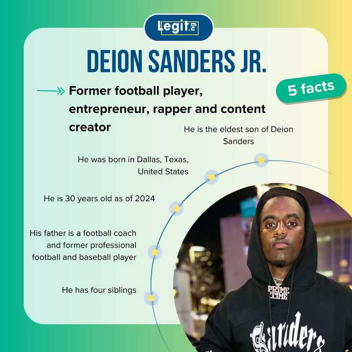 Deion Sanders Jr.'s age, height, birthday, net worth - Legit.ng