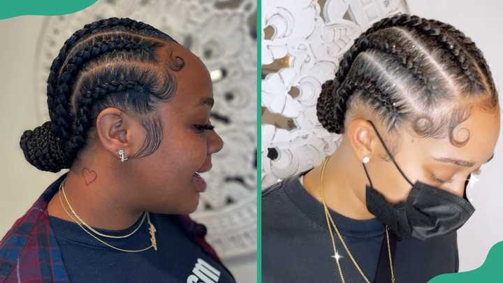 25 straight-back cornrows ideas and how to style them - Legit.ng
