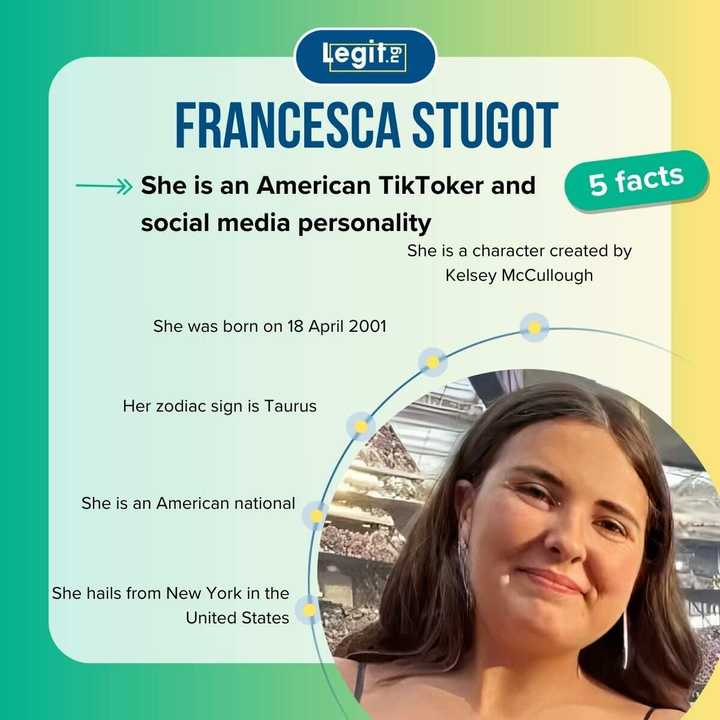 Who is Francesca Stugot? Discover the TikToker's real identity - Legit.ng