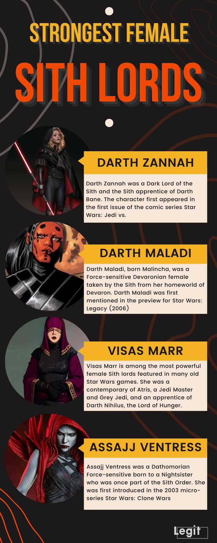 15 strongest female Sith lords from the Star Wars Universe you forgot ...
