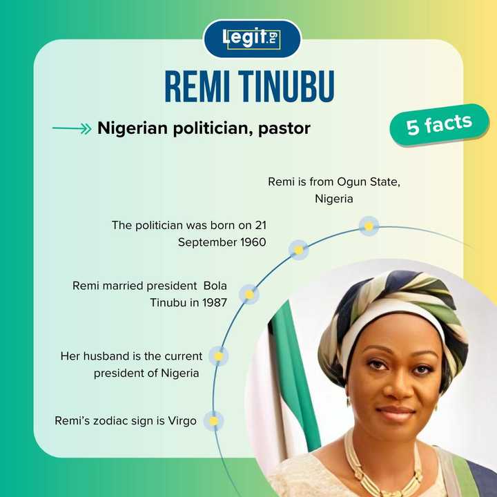 Remi Tinubu's biography: Age, children, where is she originally from? - Legit.ng