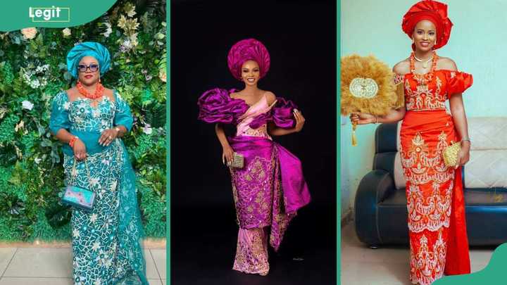 Latest George styles: blouses and gowns for traditional marriage - Legit.ng