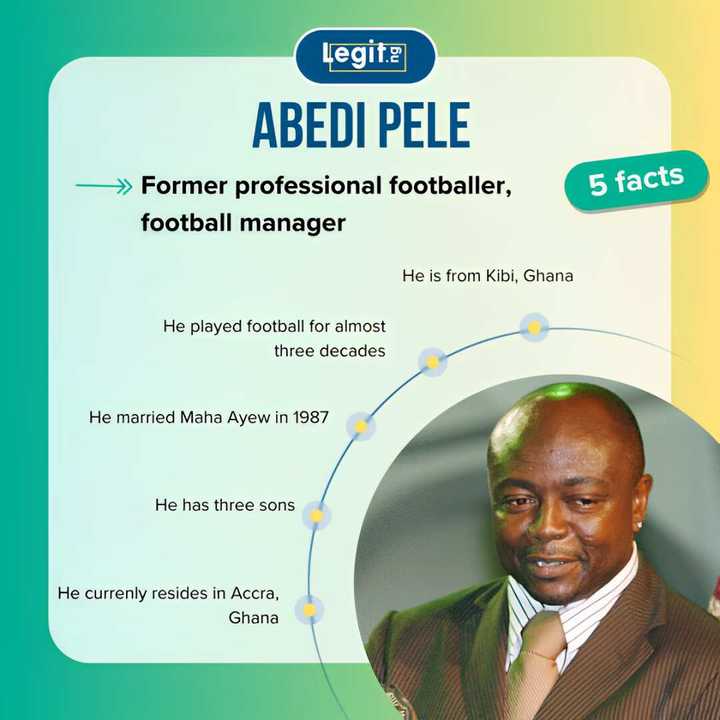 Abedi Pele's biography: his age, family, and relationship to Pele - Legit.ng