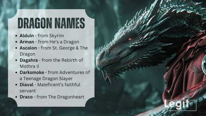 250+ cool and famous dragon names, their meanings and origin - Legit.ng