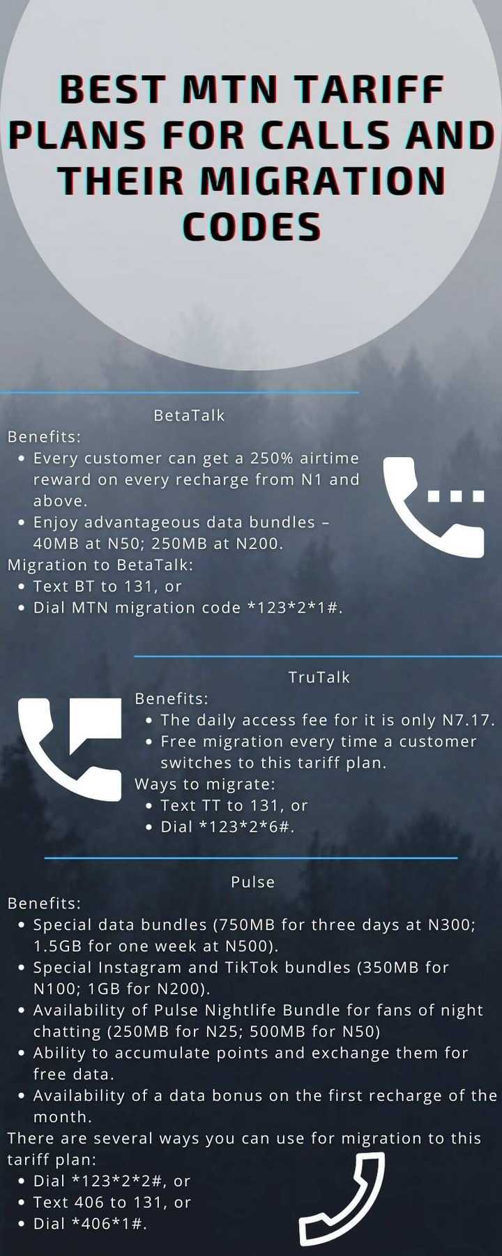 Best MTN tariff plans for calls and their migration codes - Legit.ng
