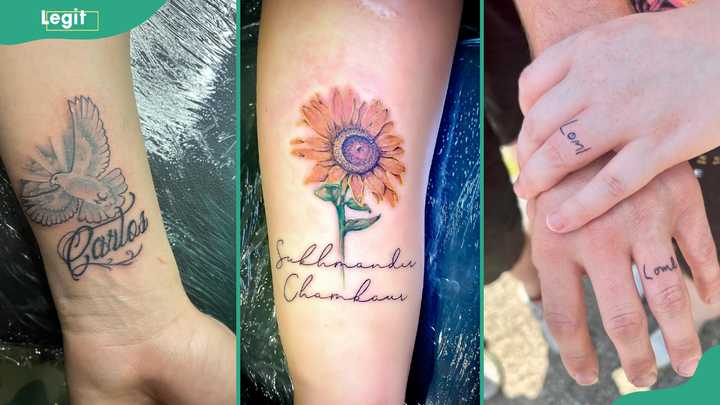 40 creative name tattoo ideas to carry your loved ones with you - Legit.ng