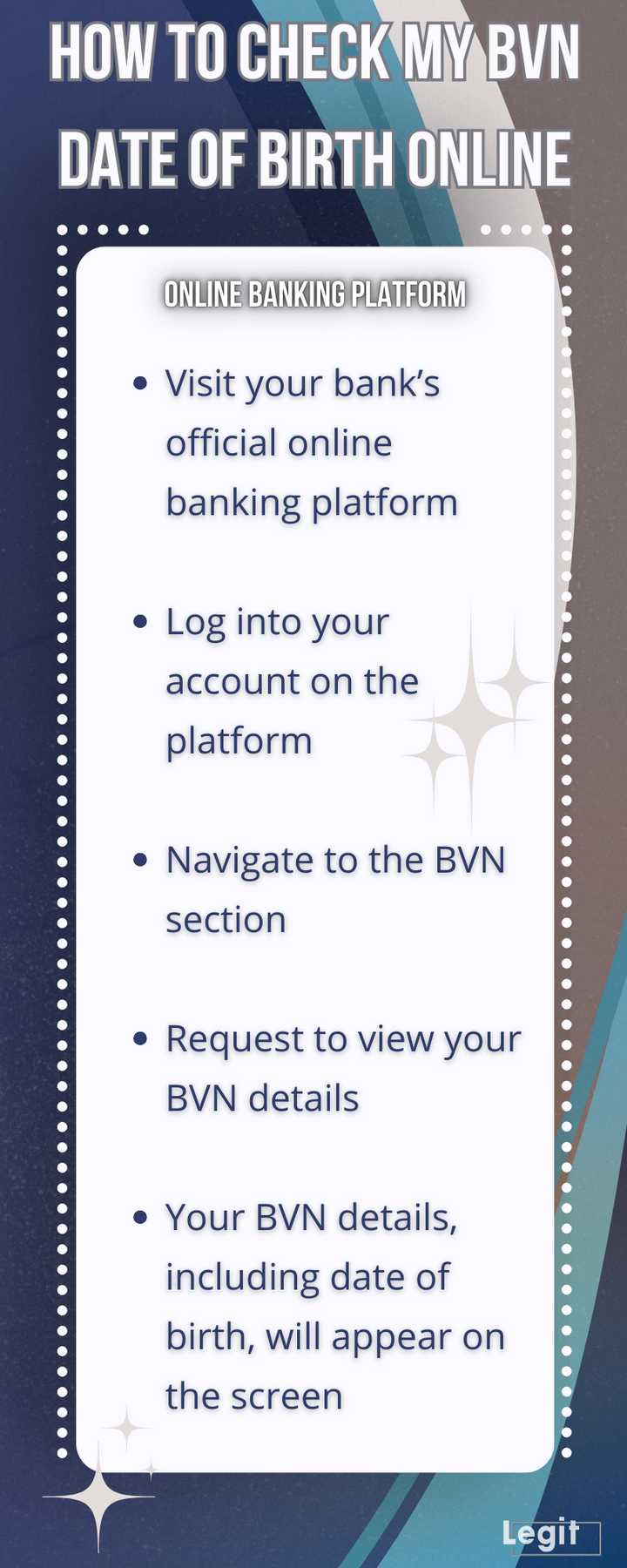 How to check my BVN date of birth online and on phone - Legit.ng