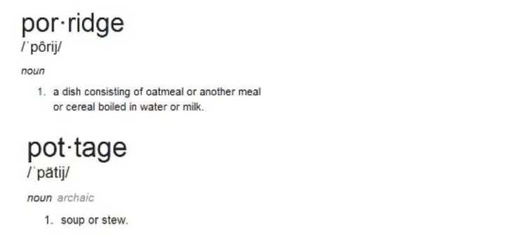 Difference between porridge and pottage - Legit.ng