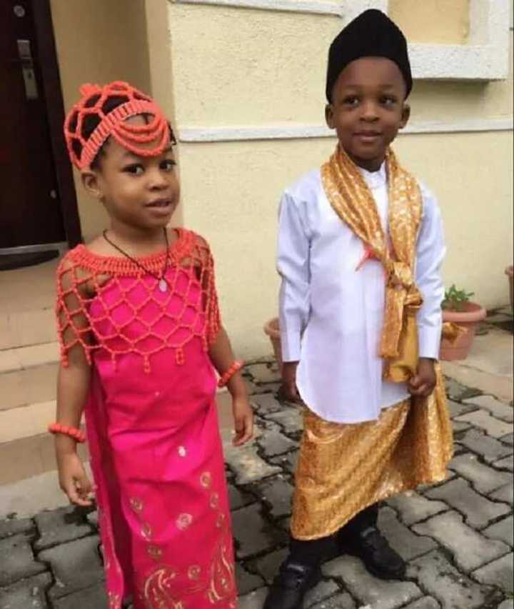 Igbo traditional attire for children - Legit.ng